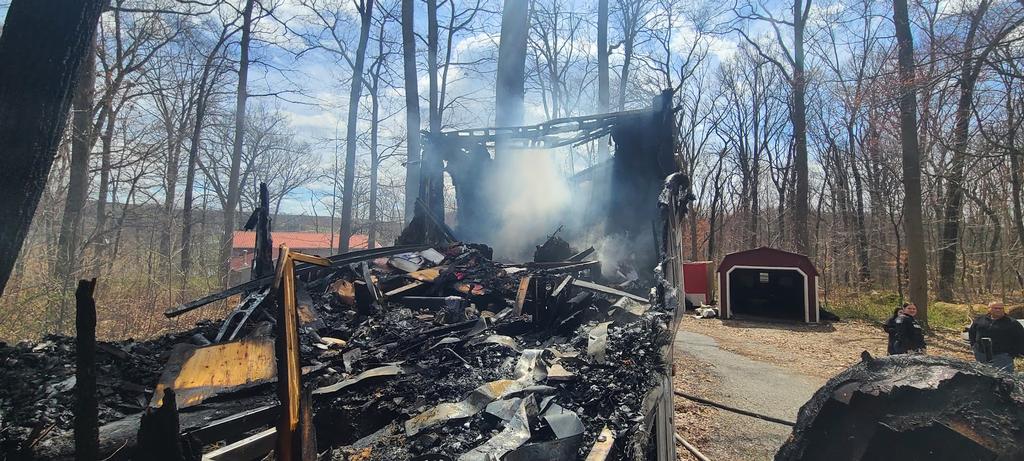 Trailer fire on Engletown Rd. - Wagontown Fire Company
